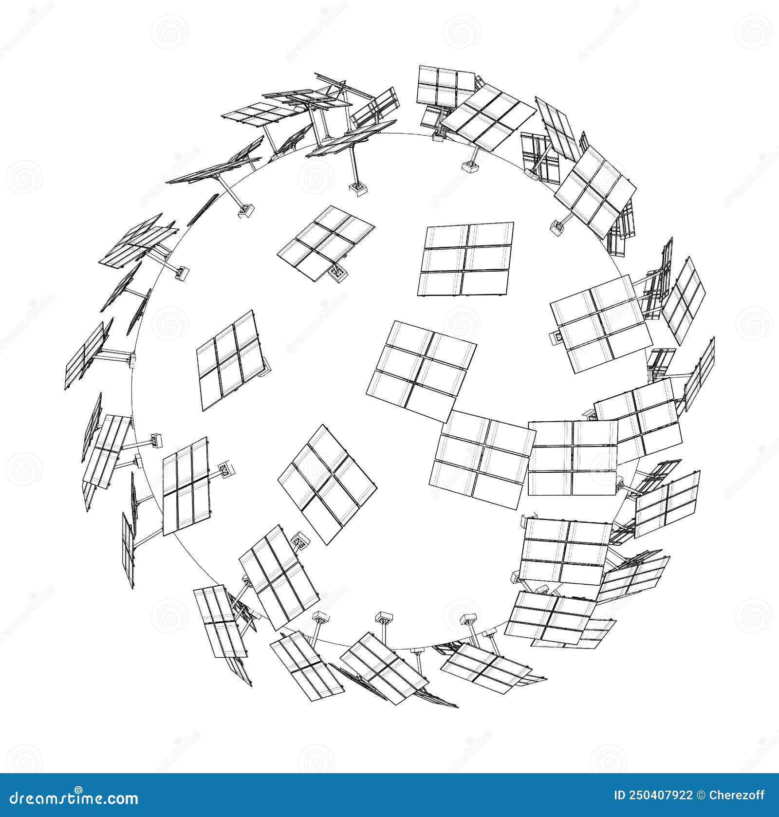 Solar Panels on Earth Concept. Vector Stock Vector - Illustration of ...