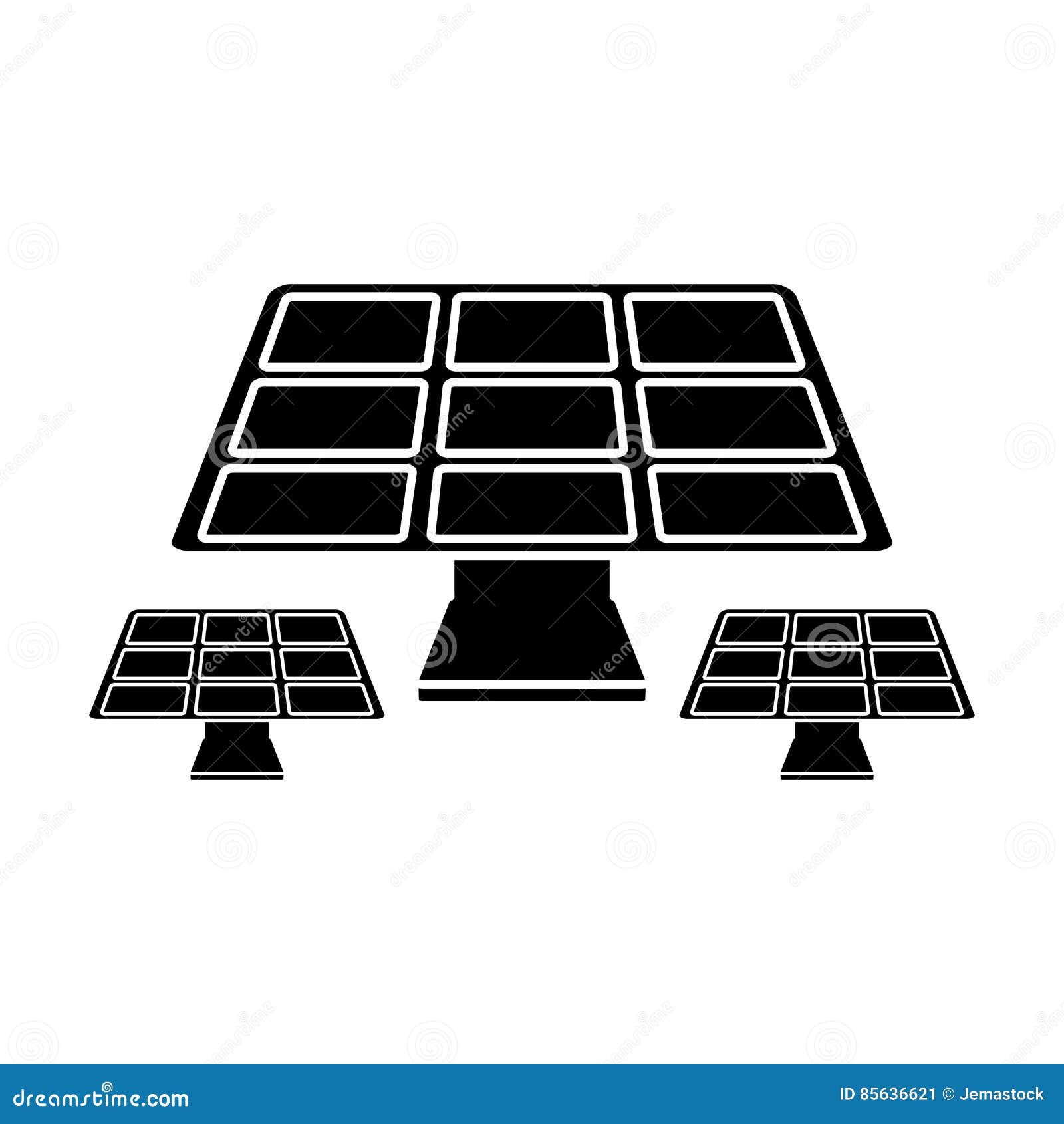 Solar Panels Energy Environment Symbol Pictogram Stock Vector ...