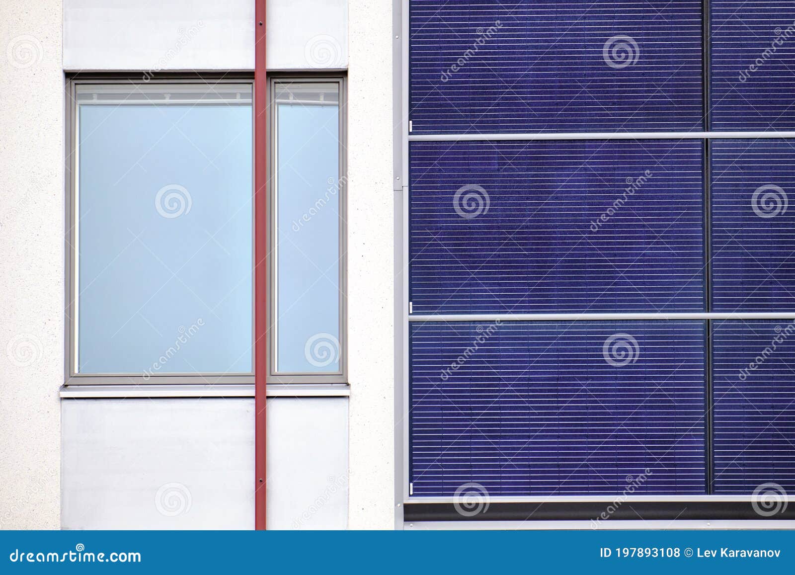 Solar Panels on the Facade of a Residential Building Stock Photo ...
