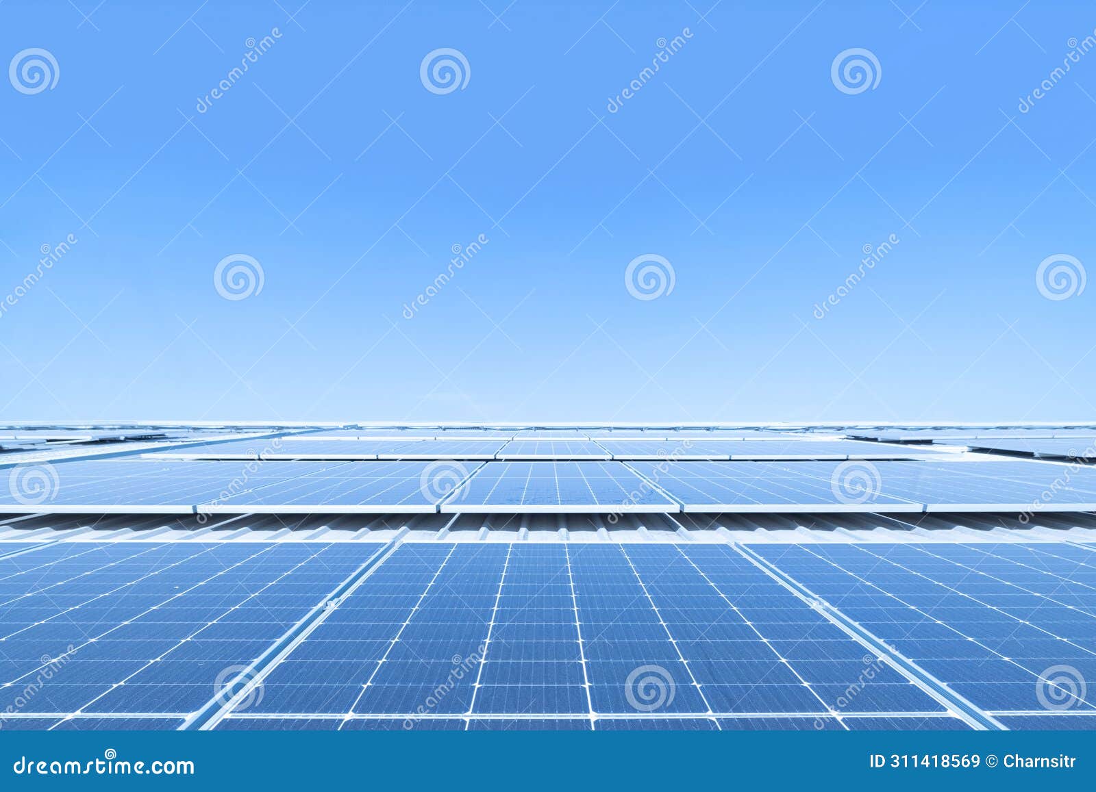 Solar Panels of Factory Rooftop Stock Image - Image of alternative ...