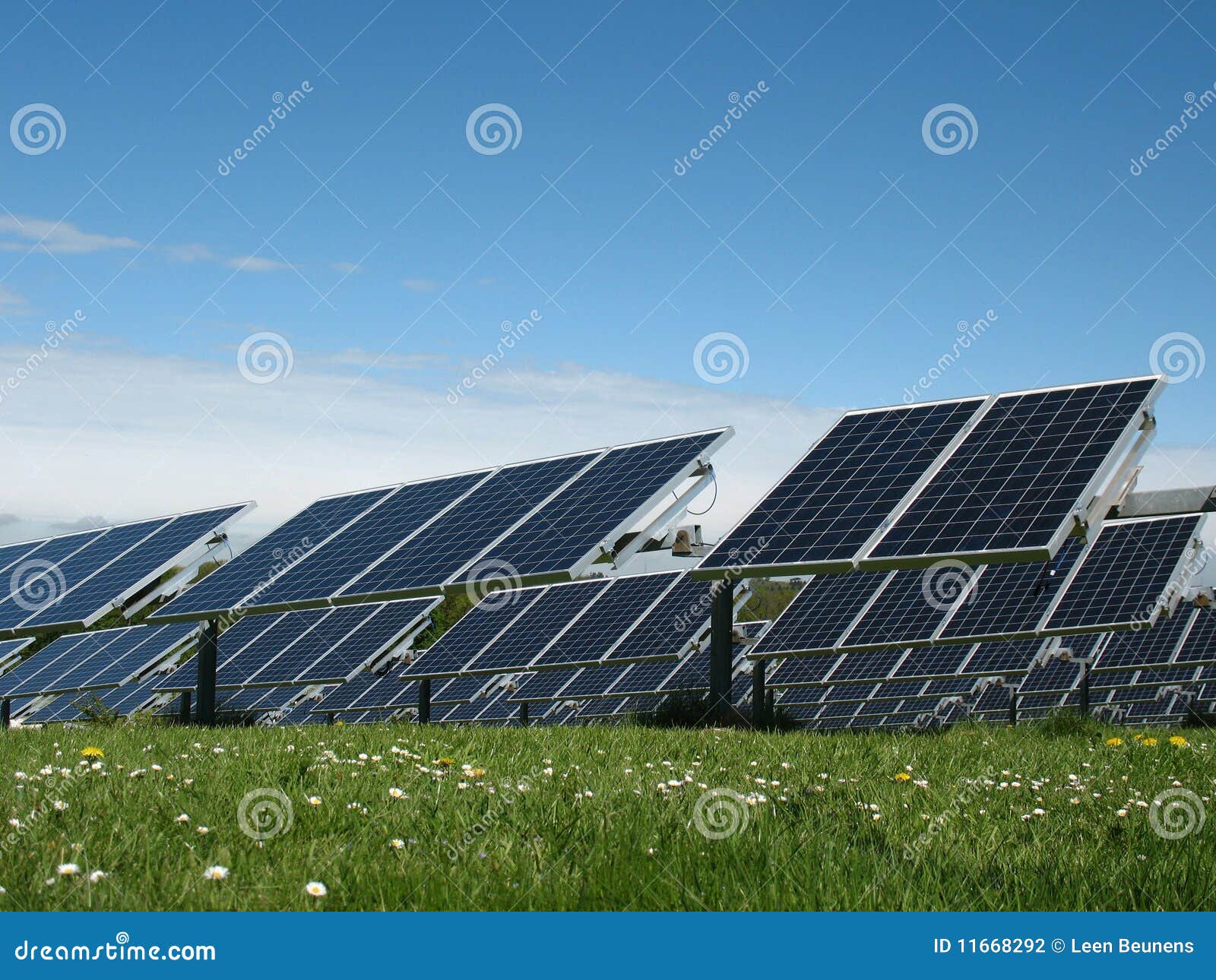 Solar panels in a field stock photo. Image of renewable - 11668292