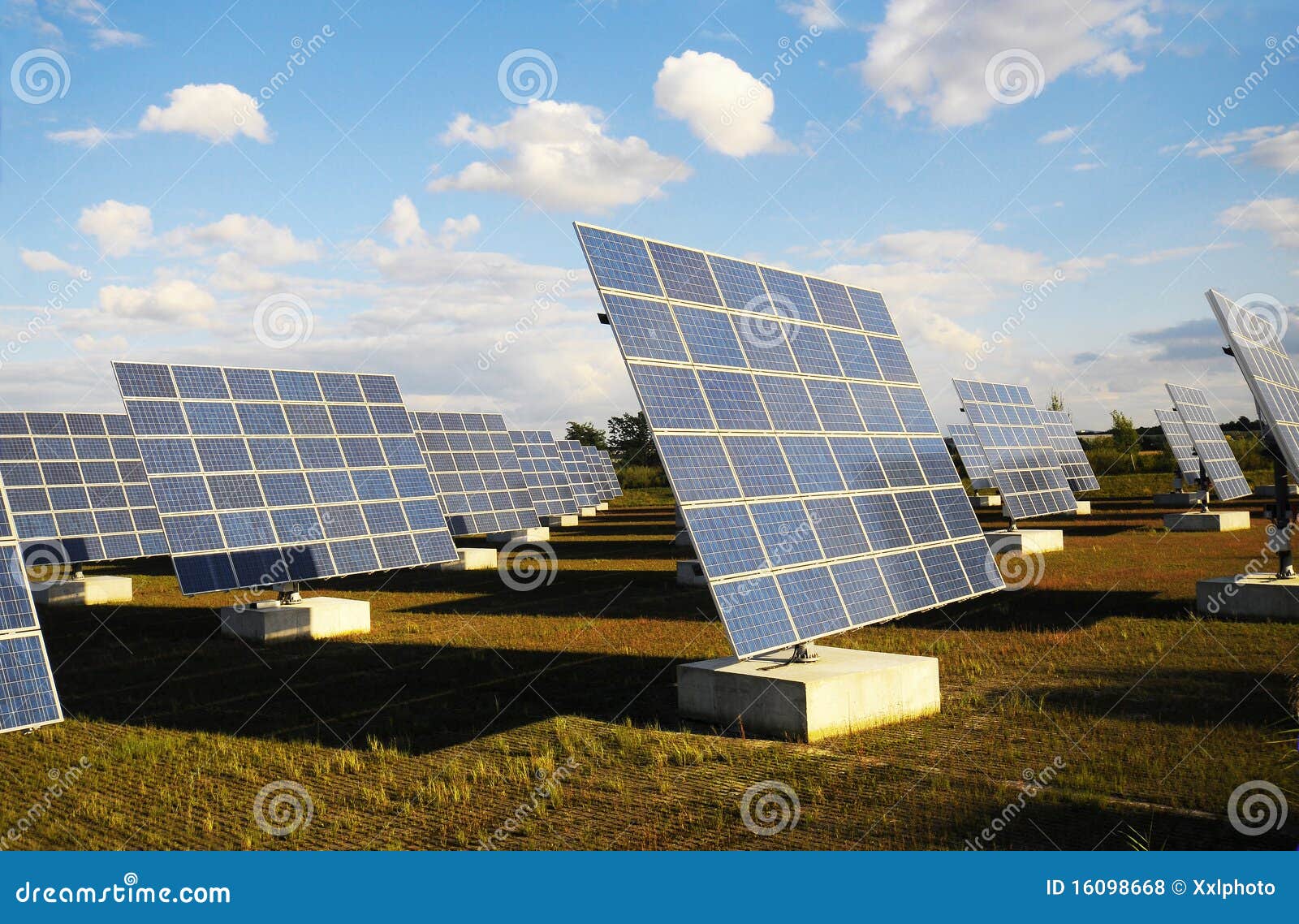 Solar panels on field stock photo. Image of electrical - 16098668