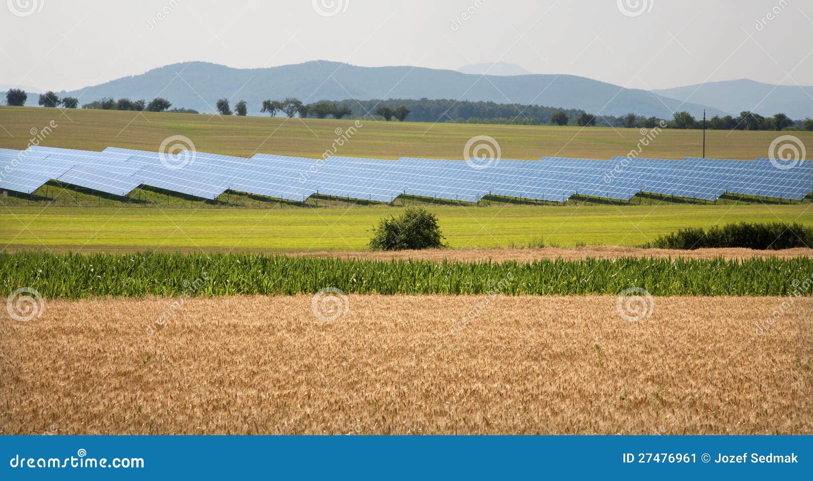 Solar panels and field stock image. Image of field, energy - 27476961