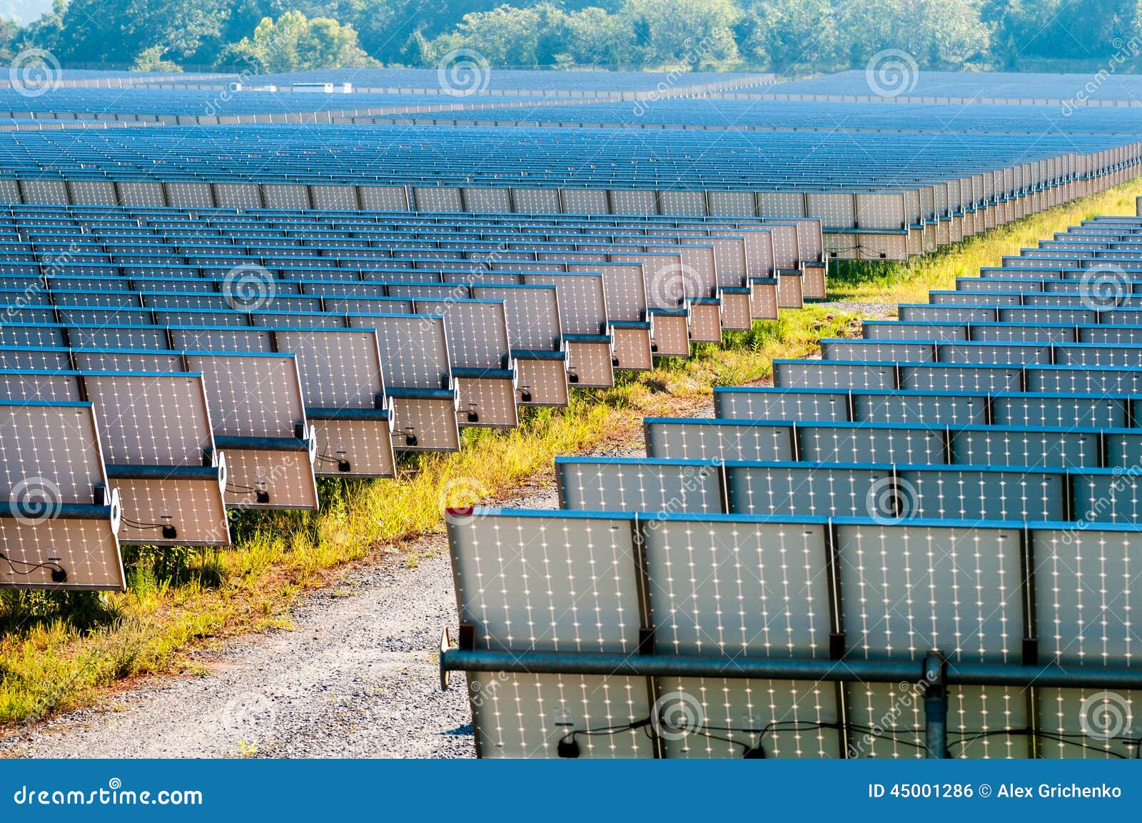 Solar Panels Field a Sunny Day Stock Photo - Image of environmental ...