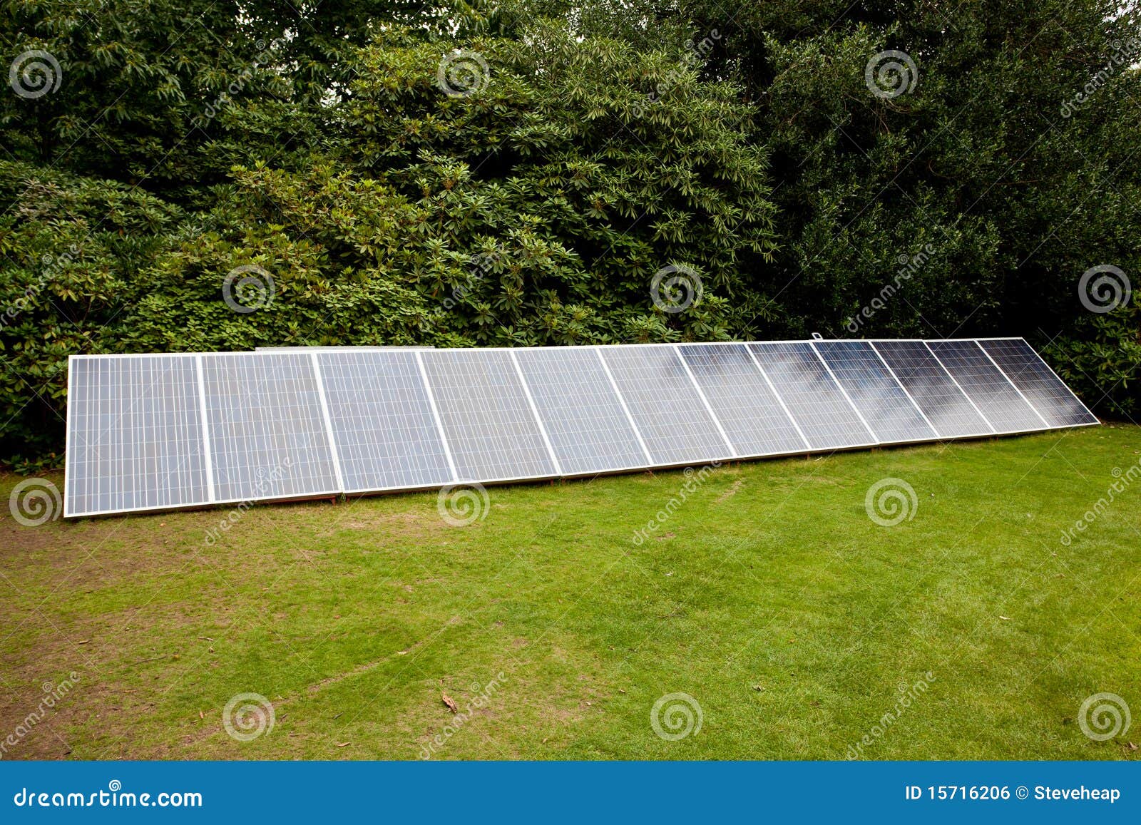 Solar panels in garden stock photo. Image of environmental - 15716206
