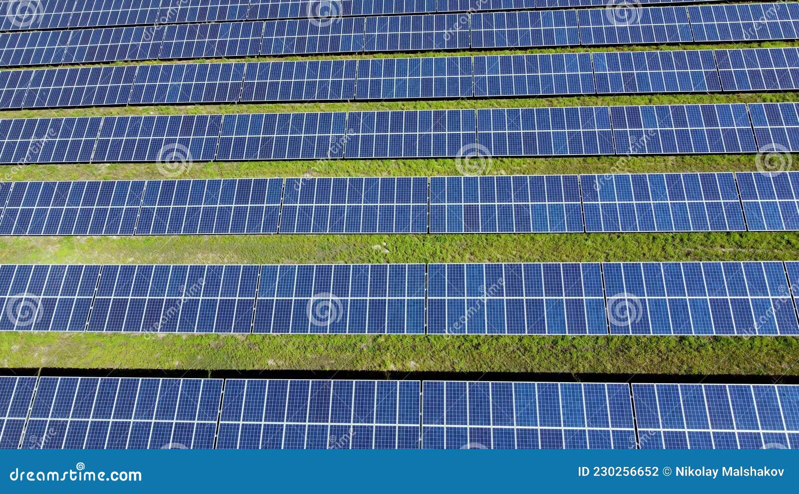 Solar Panels Generate Electricity from Sunlight. Ecological Power Plant ...