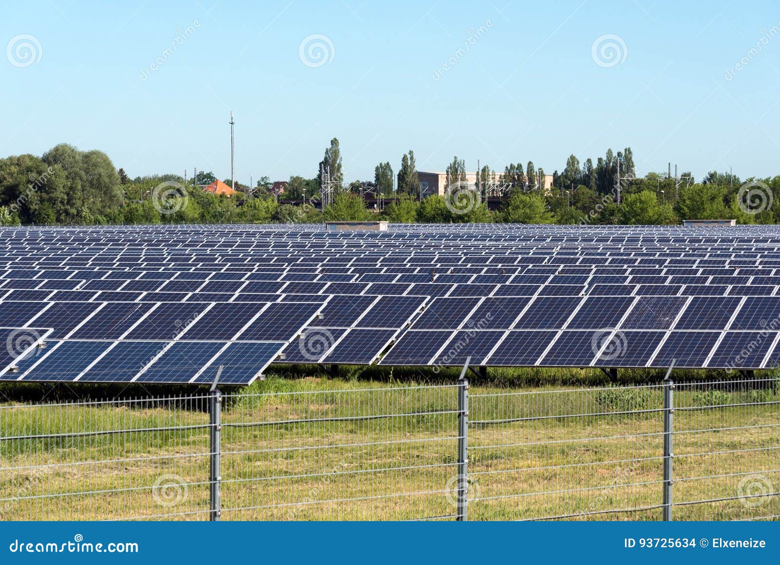 Solar panels in Germany stock photo. Image of industrial - 93725634