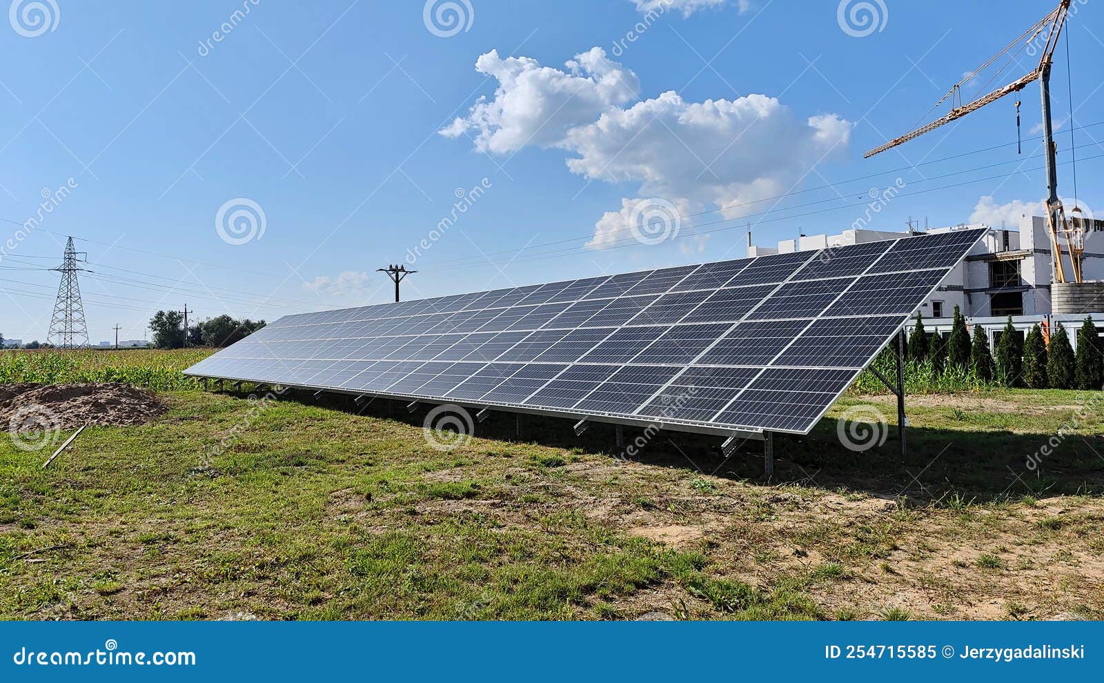 Solar Panels on the Ground Structure. Electricity Production from the ...