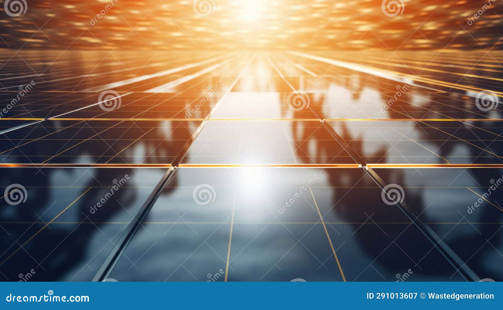 Solar Panels Harnessing the Power of the Sun Stock Illustration ...