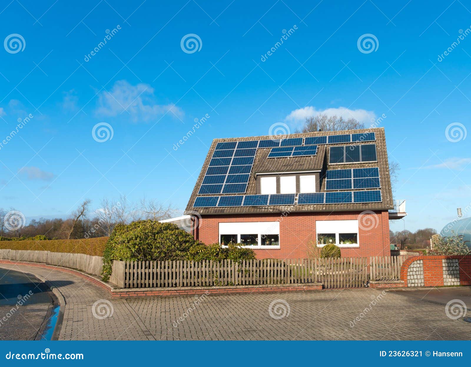 Solar panels on house stock image. Image of color, dormer - 23626321