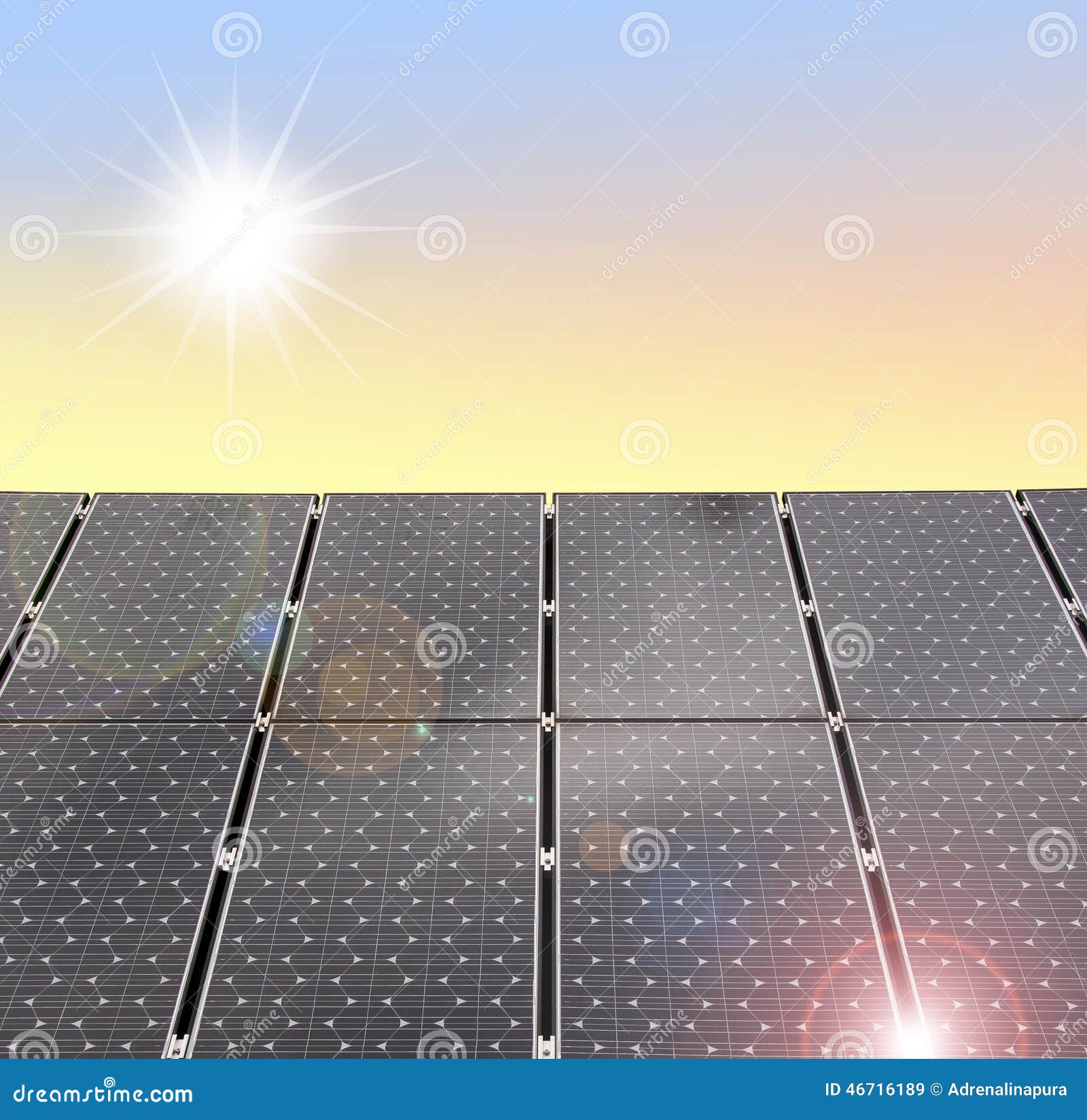 Solar panels stock illustration. Illustration of development - 46716189