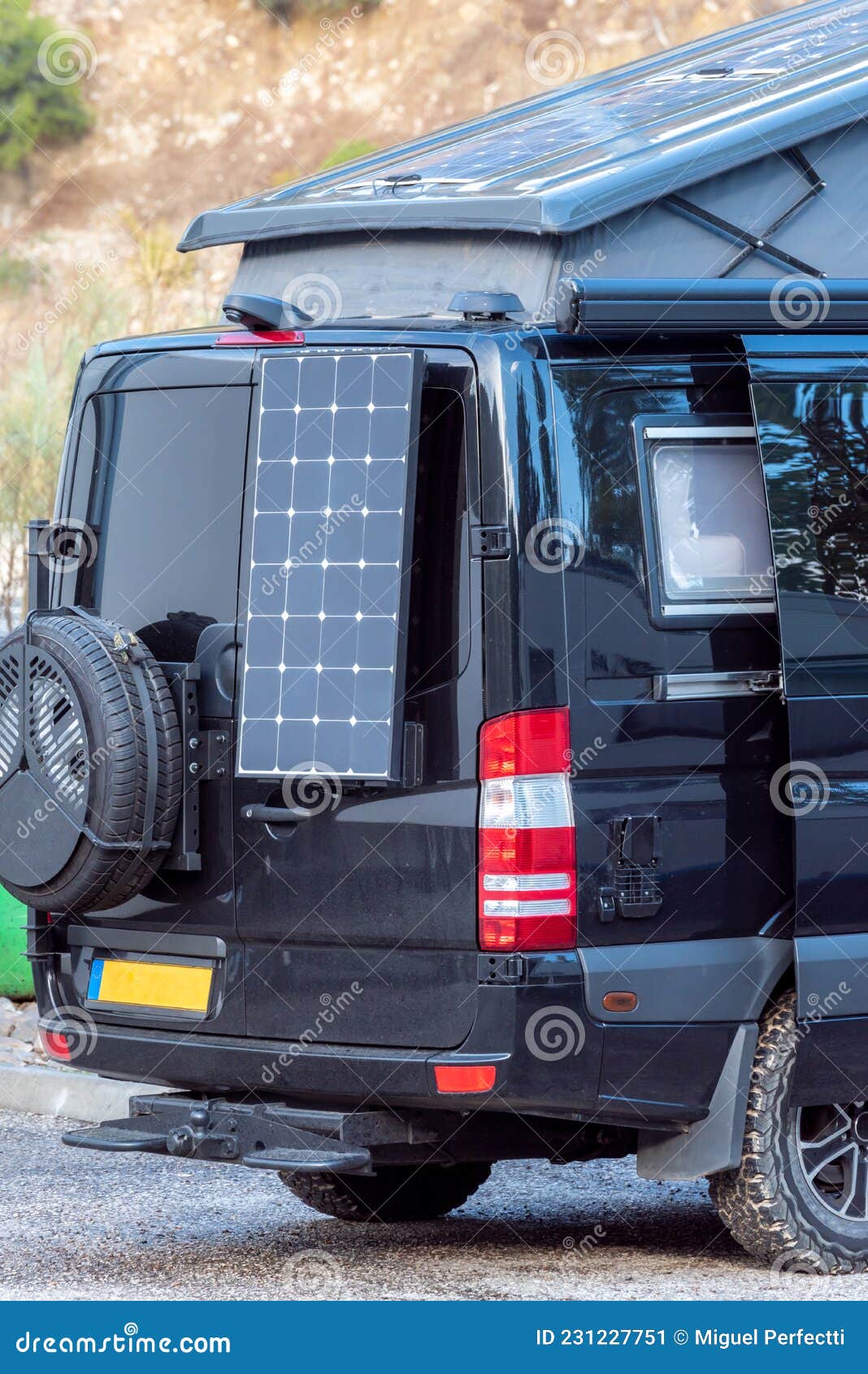 Camper van stock image. Image of solar, driving, auto - 231227751