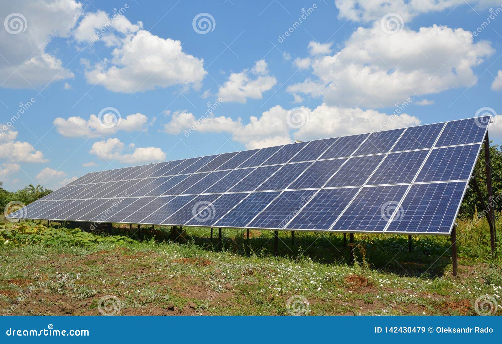 Solar Panels Installed on the Ground. Solar Energy Concept Stock Image ...