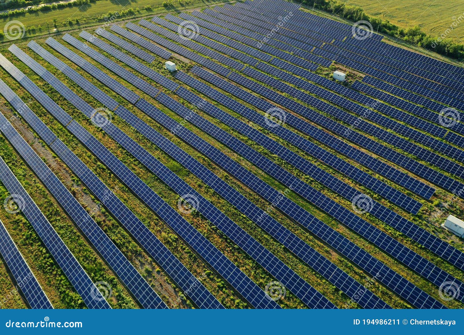 Solar Panels Outdoors, Aerial View. Alternative Energy Source Stock ...
