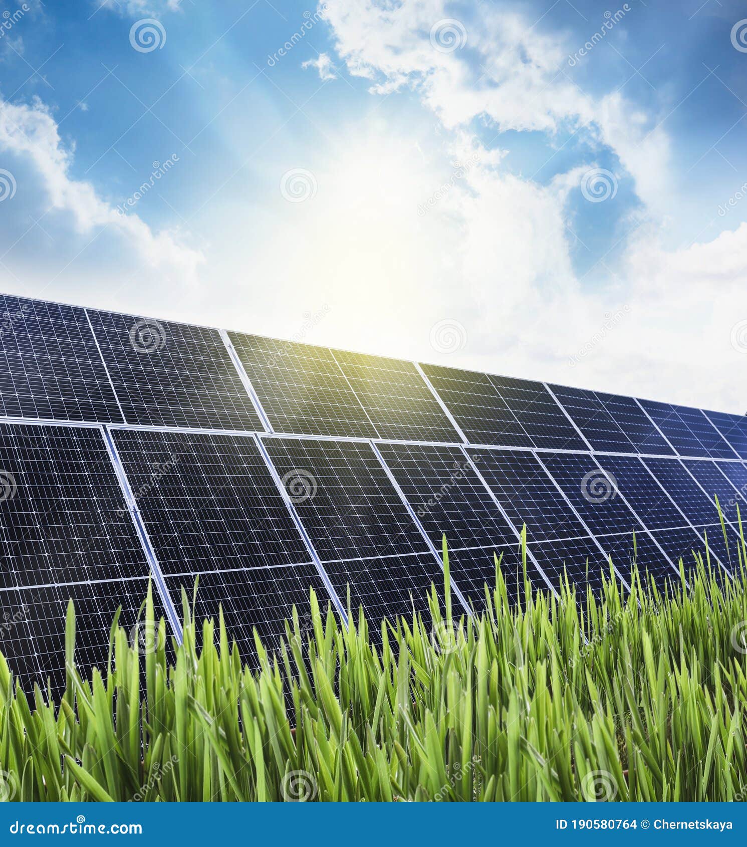 Solar Panels Installed. Alternative Energy Source Stock Photo - Image ...