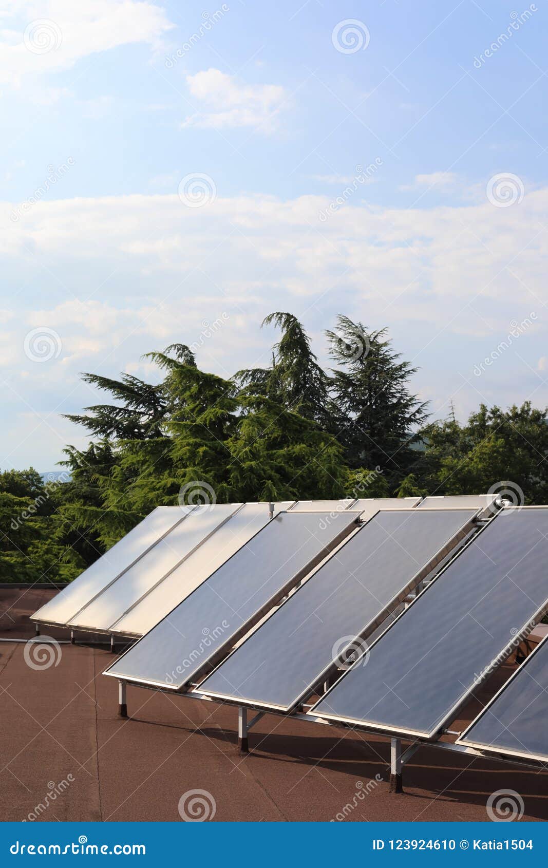 Solar Panels Installed on the Roof in Bulgaria Stock Photo - Image of ...