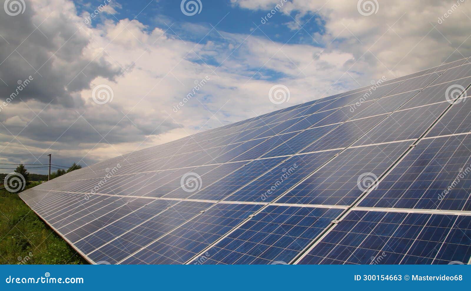 Solar Panels Installed in a Rural Area. Solar Power Plant in a Field ...