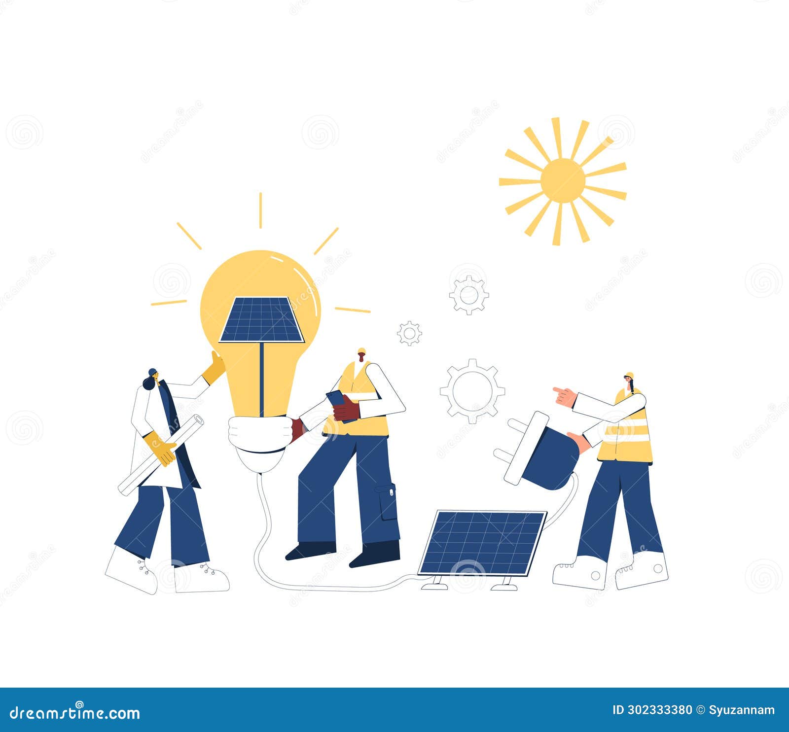 Technicians Building Robotic Arm In High-Tech Workshop With Electronics ...