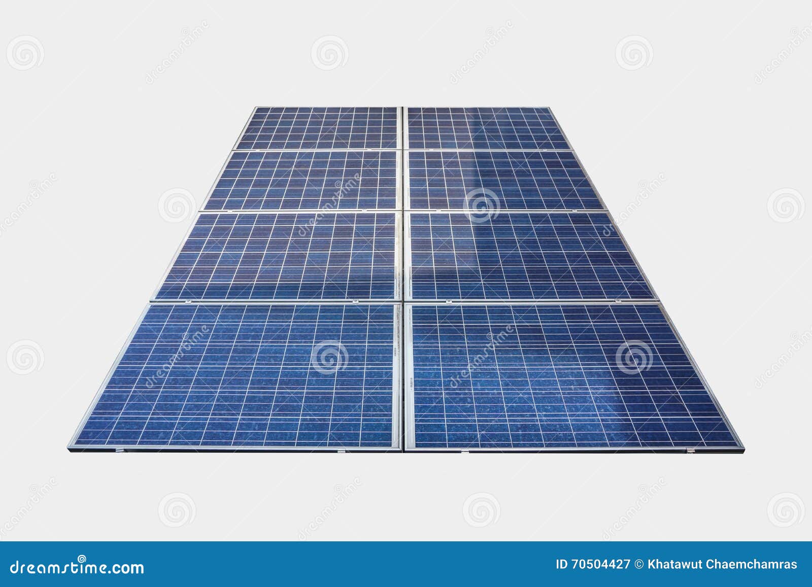 Solar Panels Isolated on White Background Stock Image - Image of ...