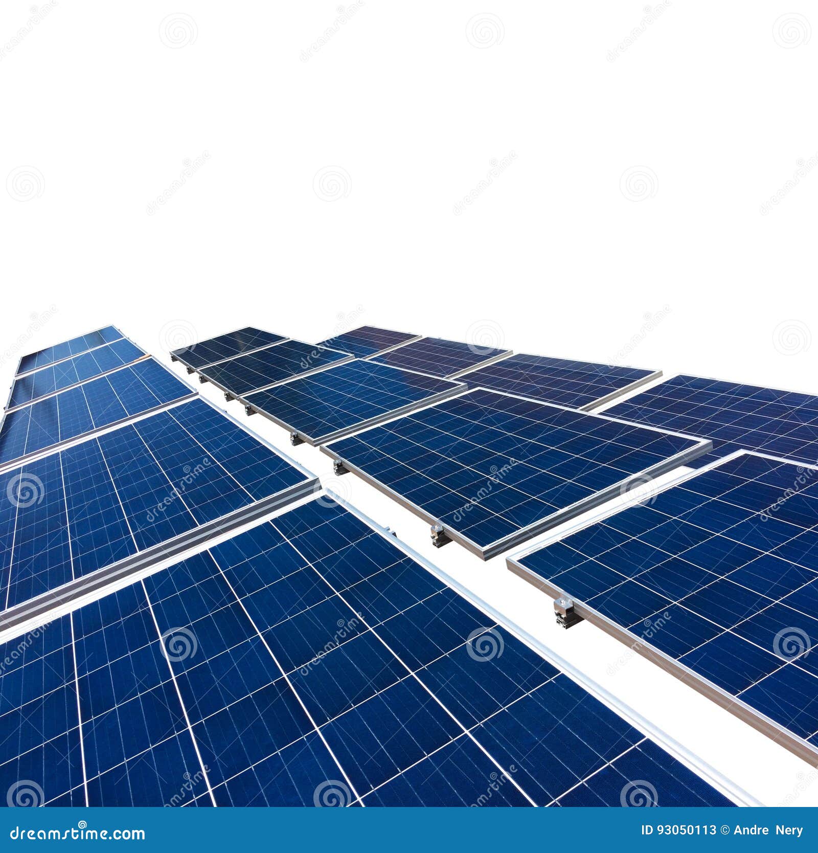 Solar Panels Isolated In White Background Stock Image - Image of ...