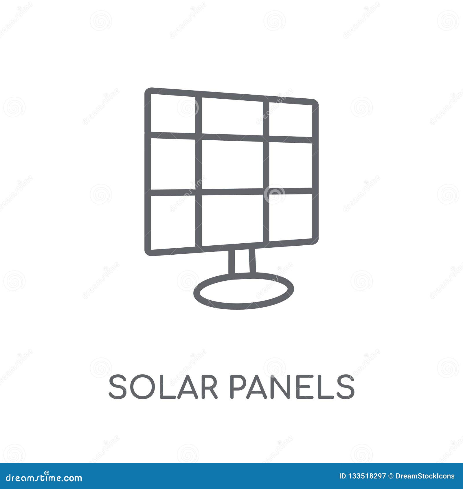 Solar Panels Linear Icon. Modern Outline Solar Panels Logo Conce Stock ...