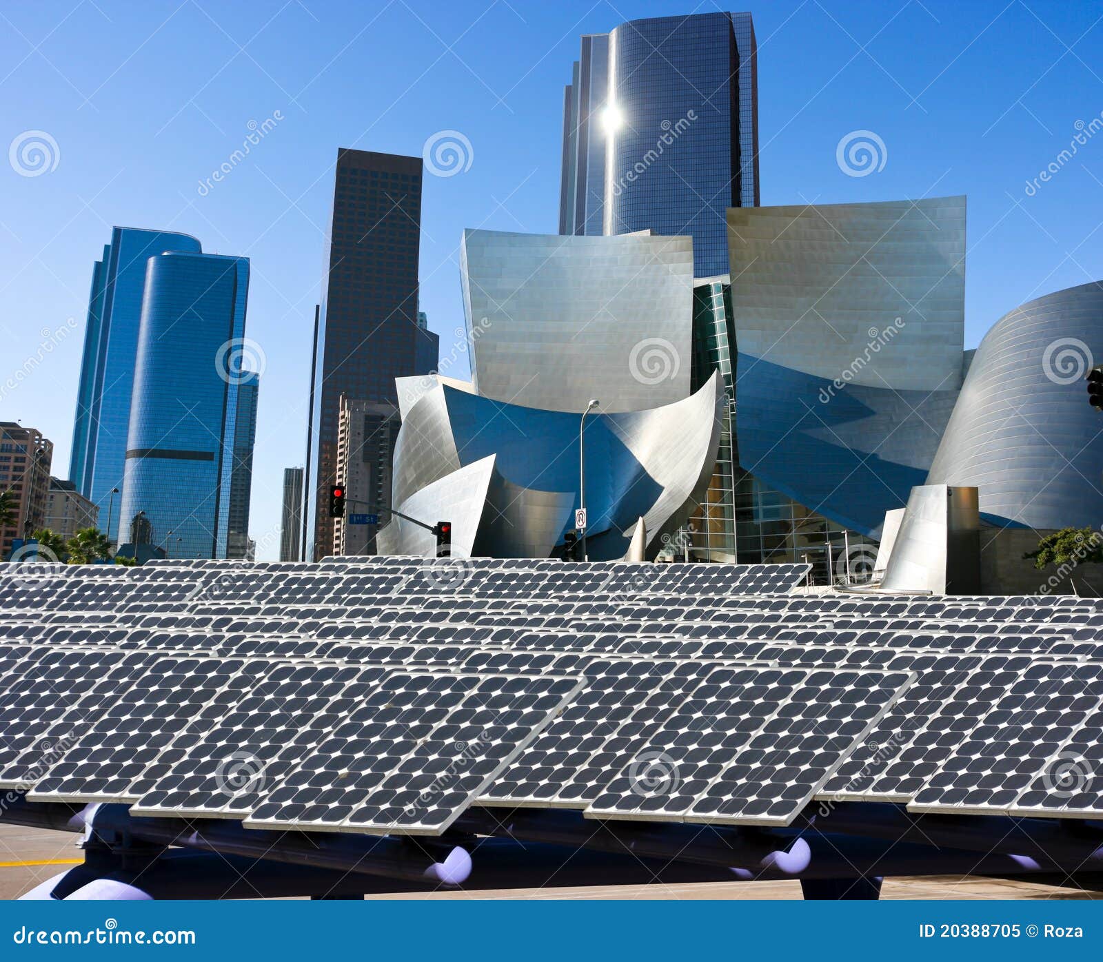 Solar Panels in the Modern City Editorial Image - Image of building ...