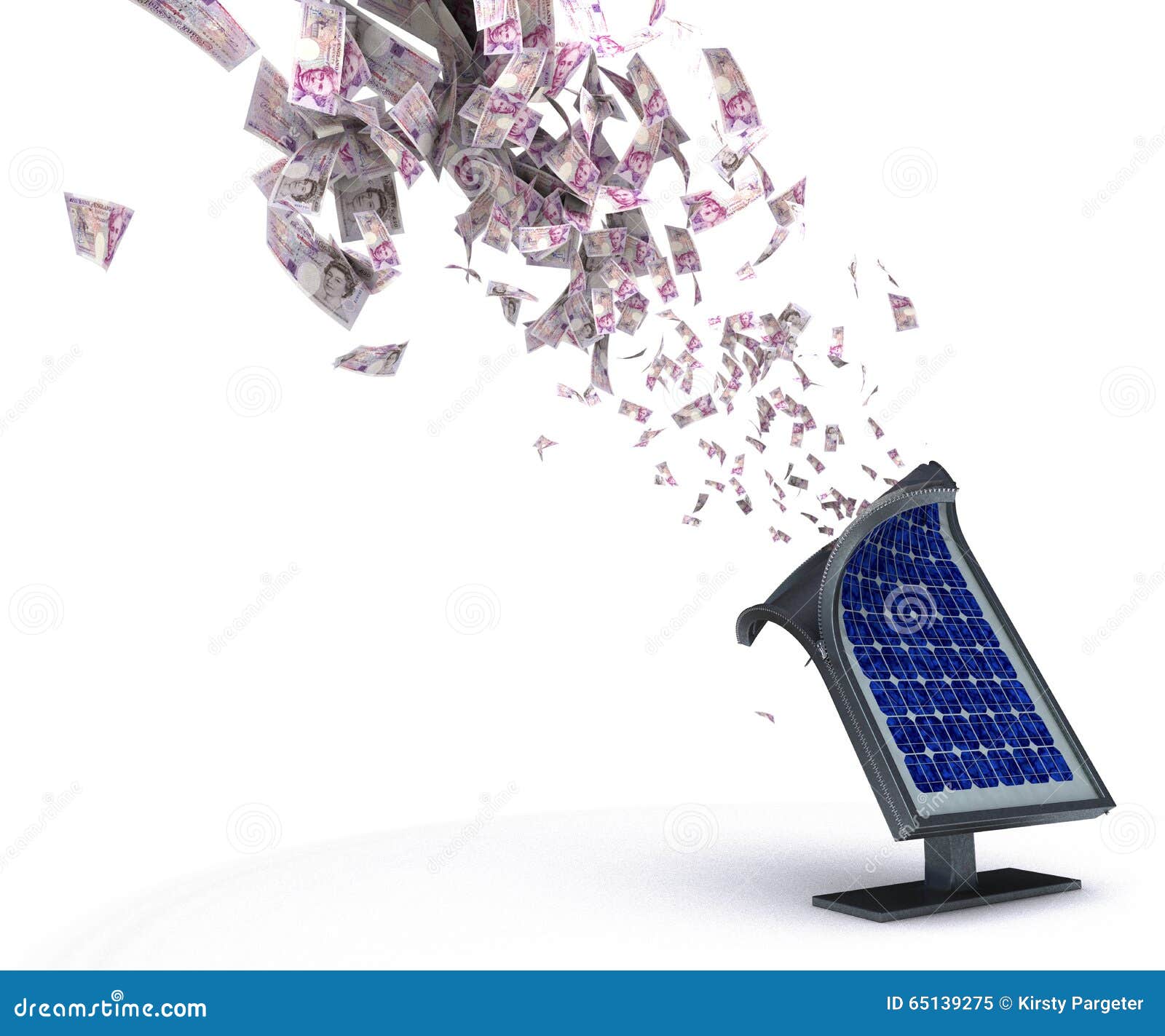 Solar panels and money stock illustration. Illustration of sterling ...