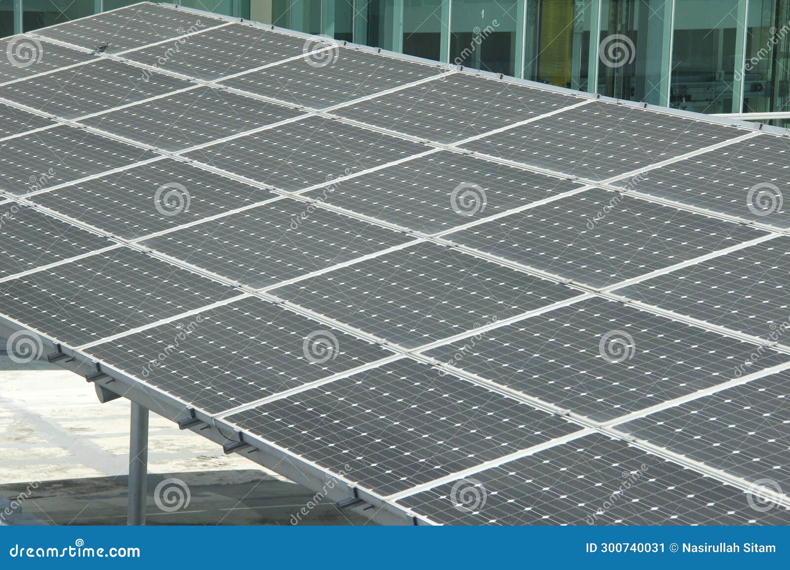 Solar Panels on a Multi-storey Building Stock Image - Image of ...
