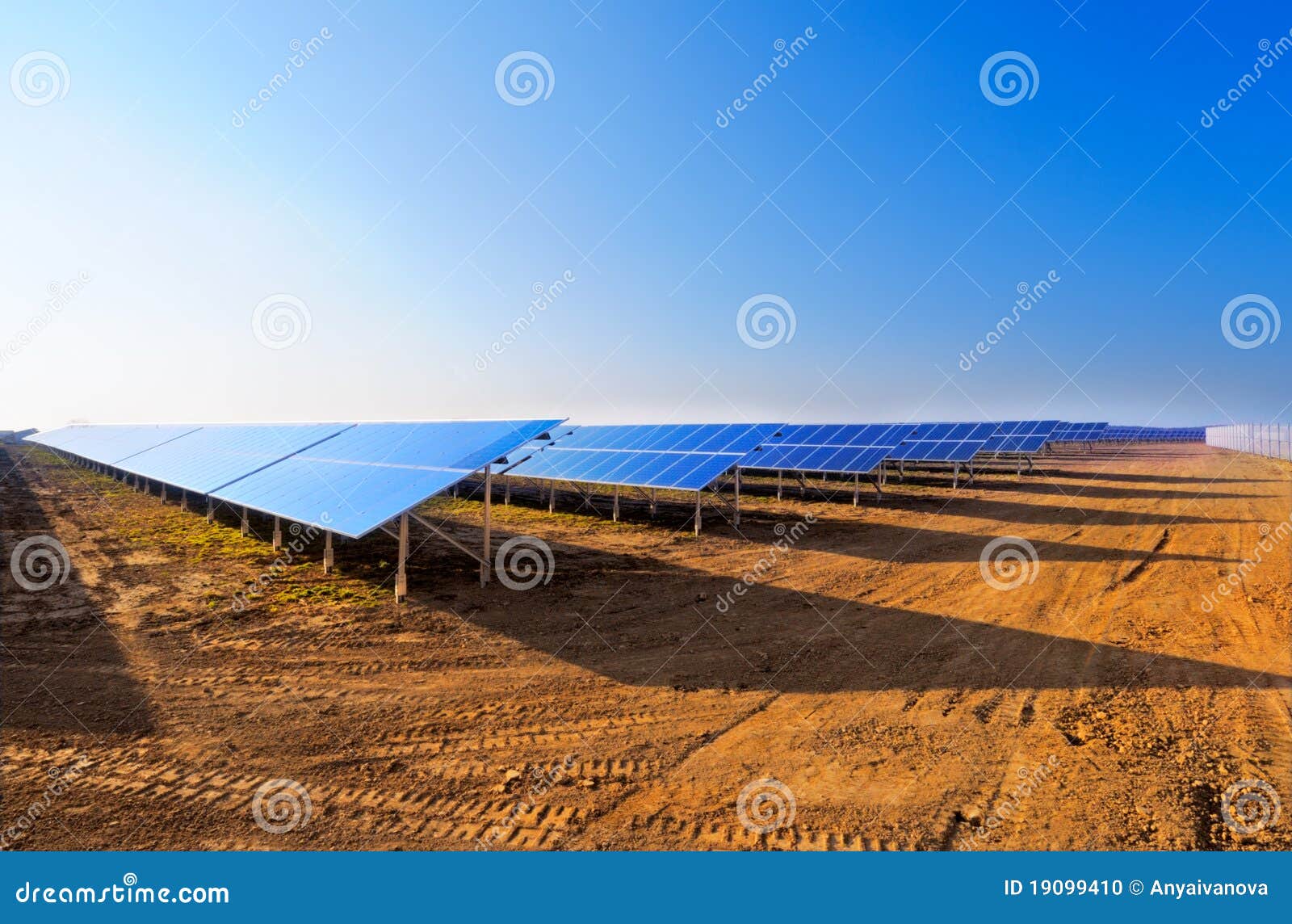 Solar Panels for Power Production Stock Photo - Image of industry ...