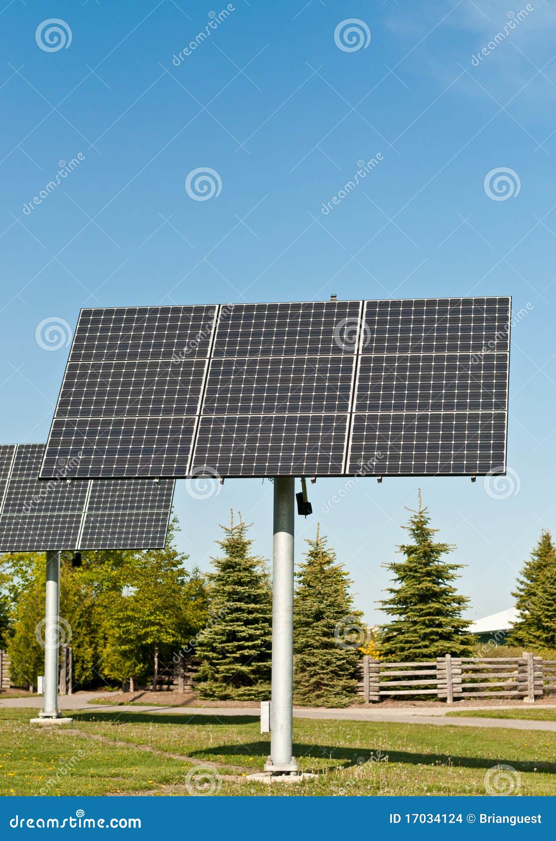 Solar Panels in a Public Park - Alternative Energy Stock Photo - Image ...