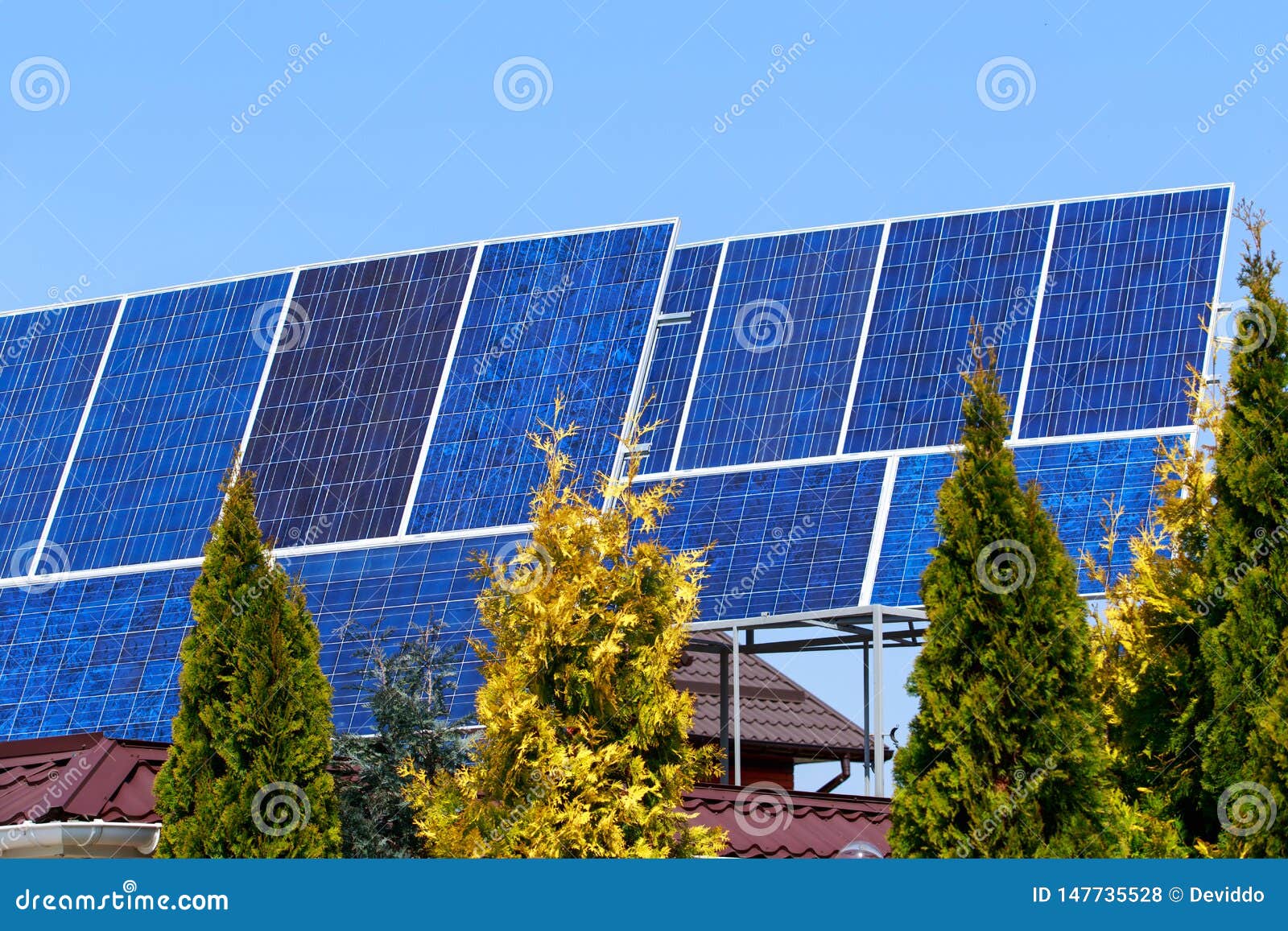 The solar panels stock photo. Image of environment, building - 147735528