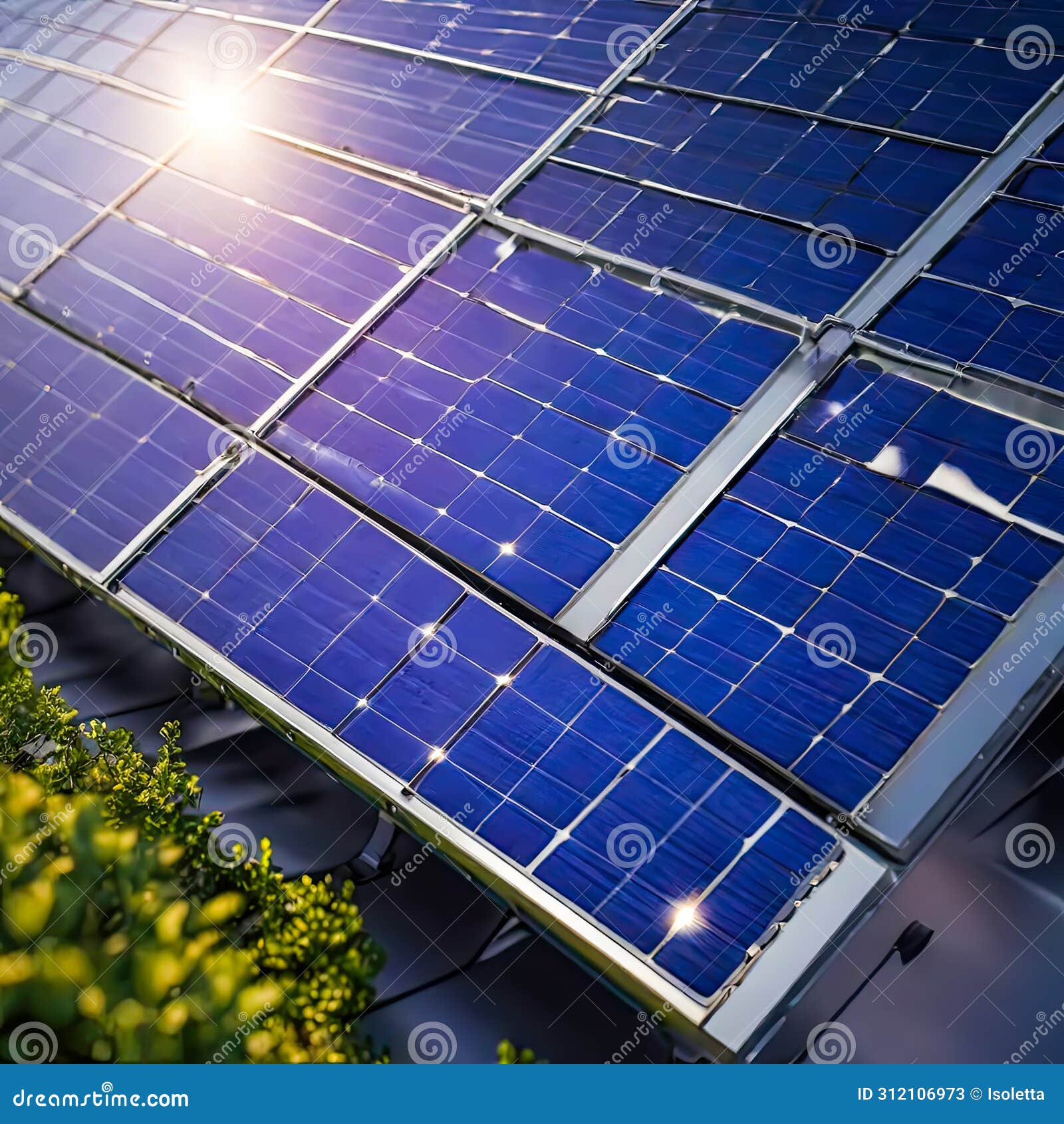 Solar Panels on the Roof. Modern Technology Solution Stock Image ...