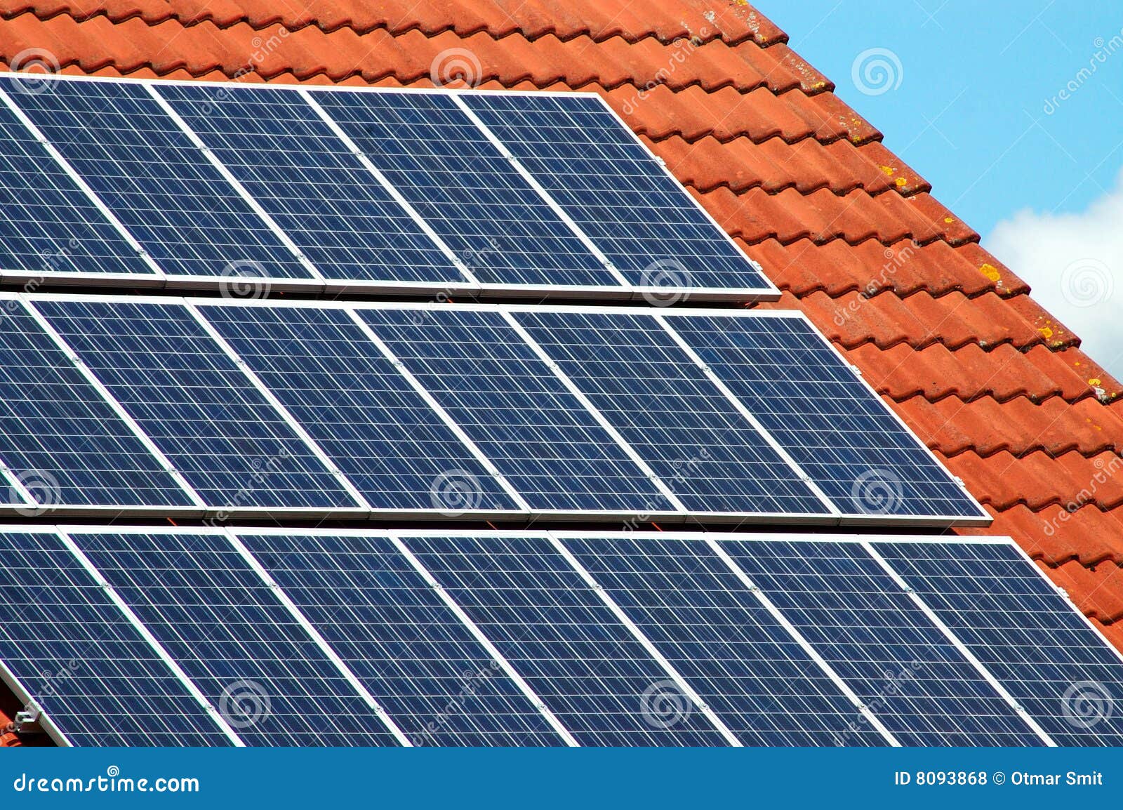 Solar Panels of a Roofing Tile Stock Photo - Image of alternative ...