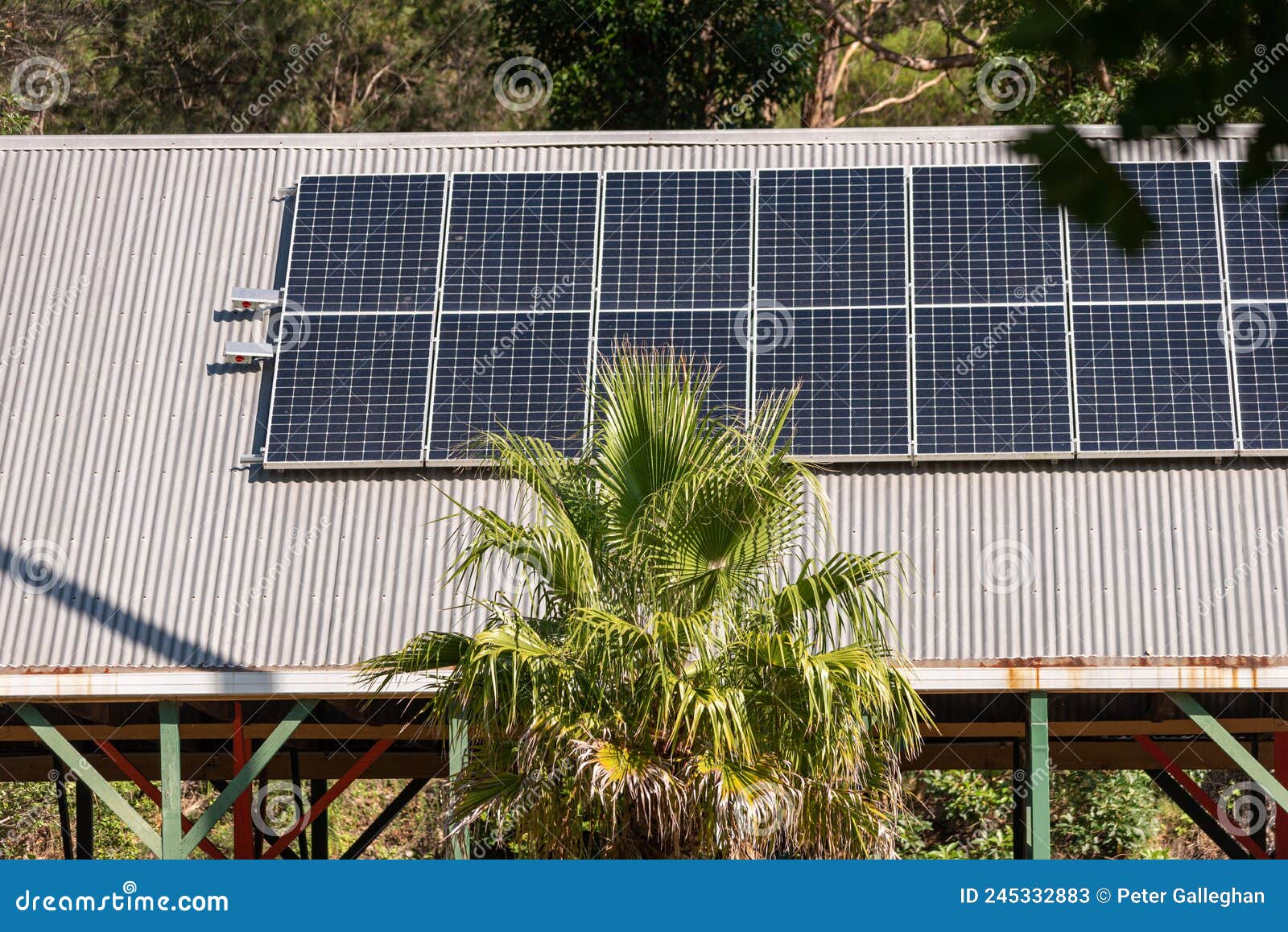 Solar Panels on a Rooftop Red Barn Stock Image - Image of offthegrid ...