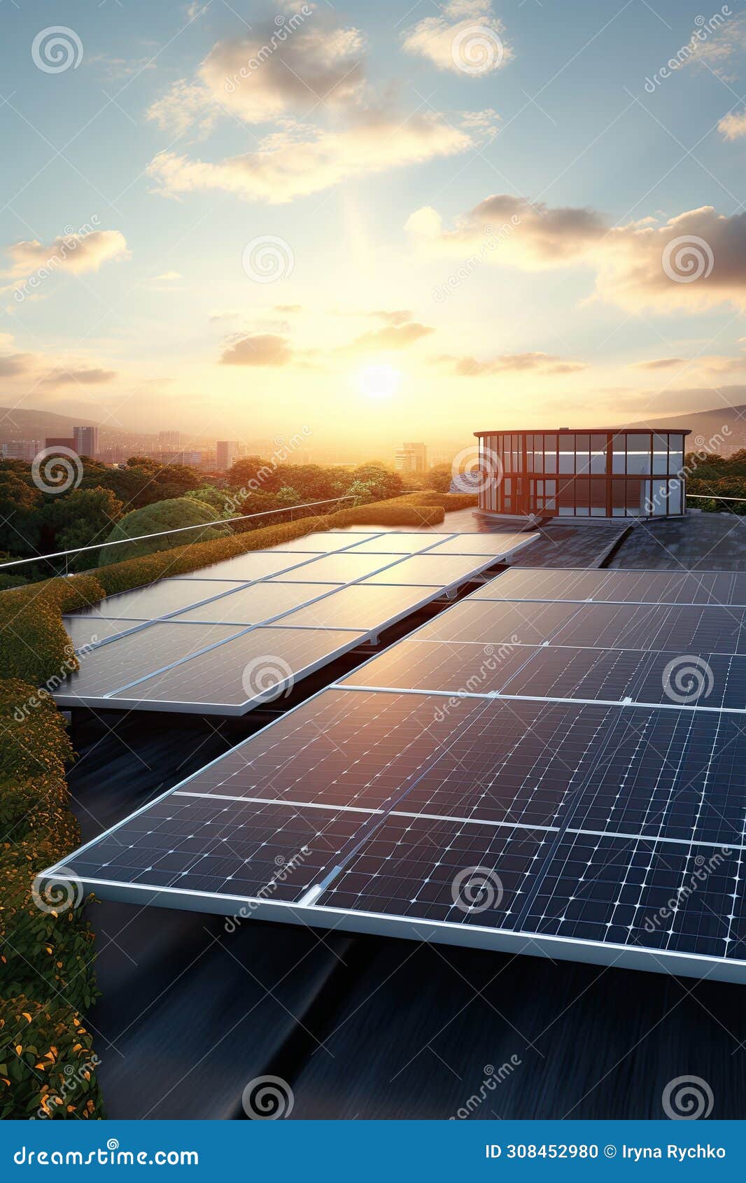 Solar Panels Rooftop System Stock Photo - Image of building, panel ...