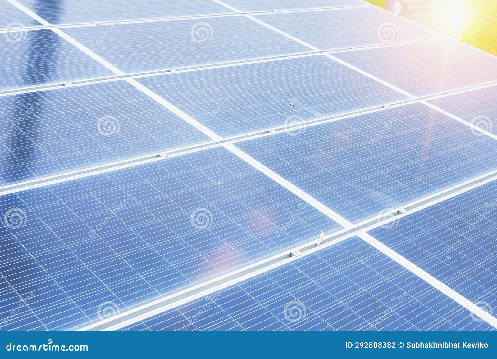 Solar Panels in a Row, Solar Panels Grid, Close Up. Photovoltaic System ...