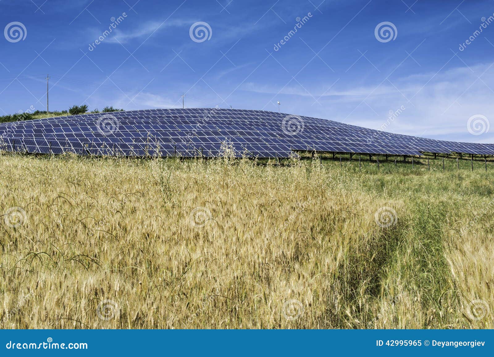 Solar panels in rural stock image. Image of collector - 42995965