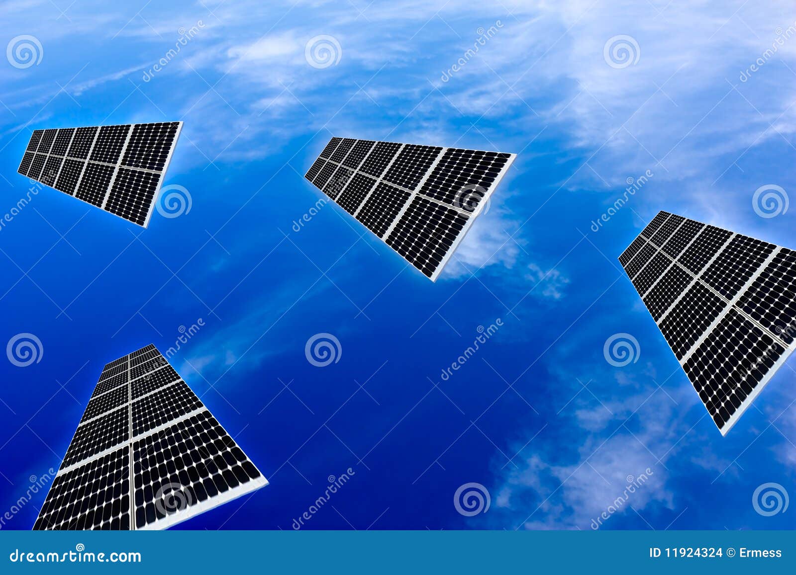 Solar panels in the sky stock photo. Image of electrical - 11924324