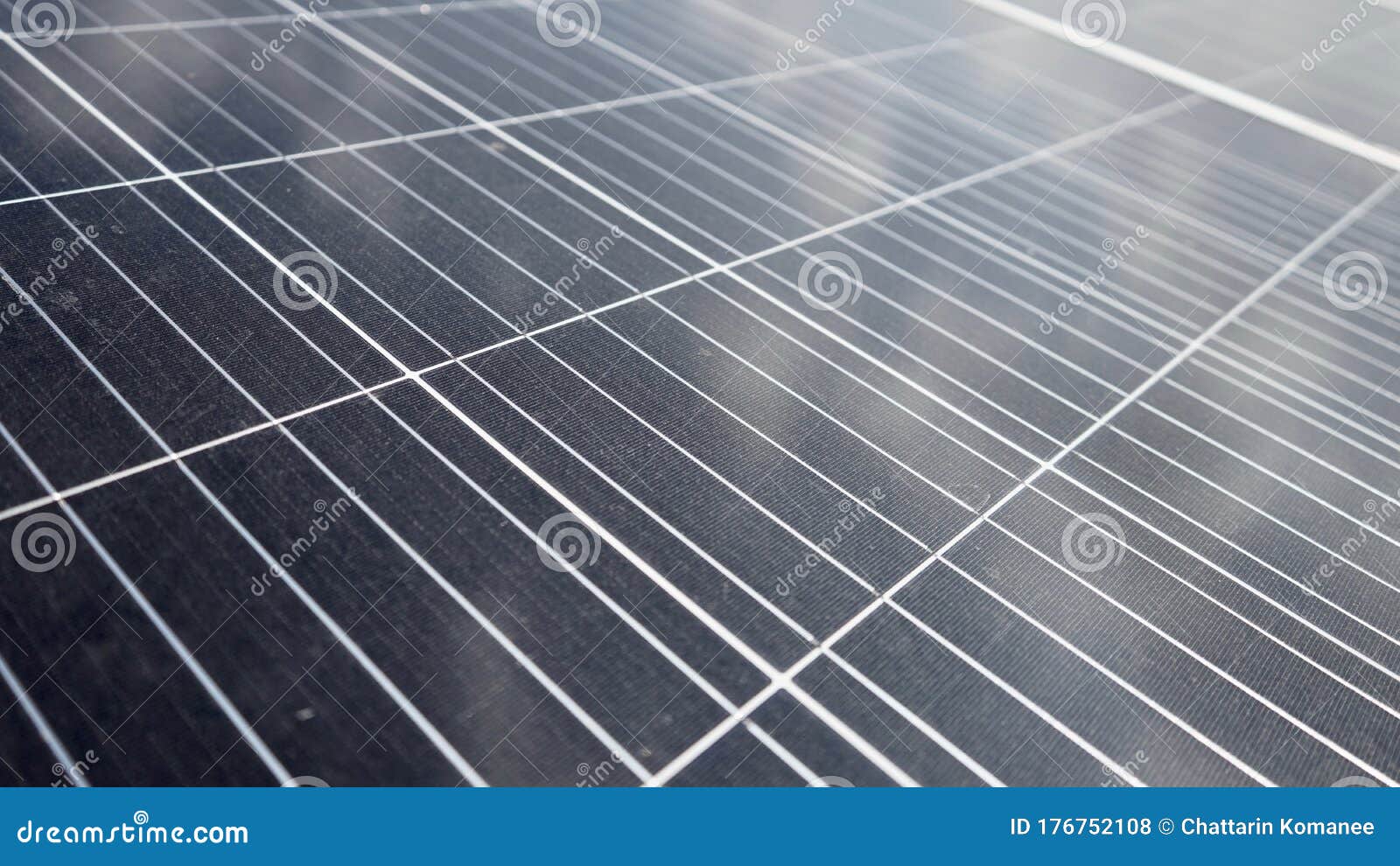 Solar Panels. with Sky Reflection. Stock Photo - Image of electricity ...