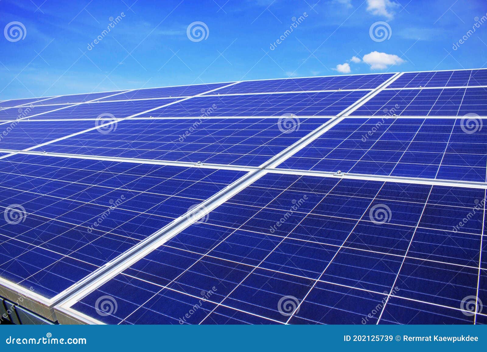 Solar panels with sky stock image. Image of background - 202125739