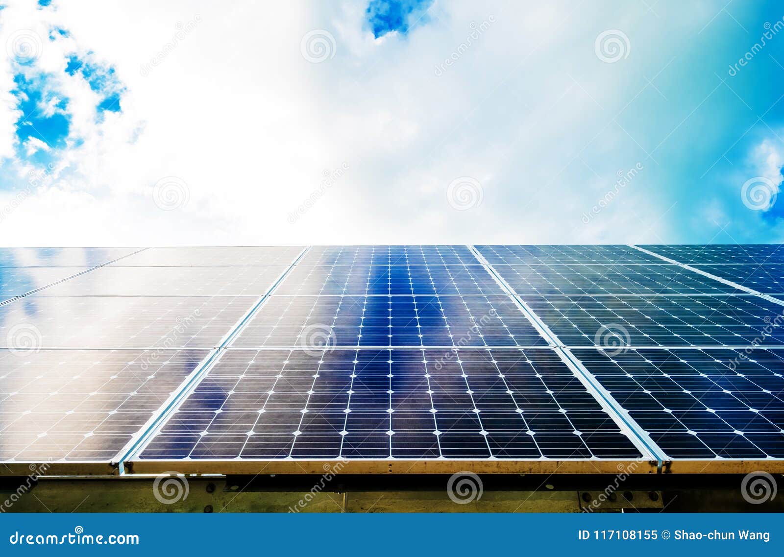 Solar panels with sky stock image. Image of energy, high - 117108155
