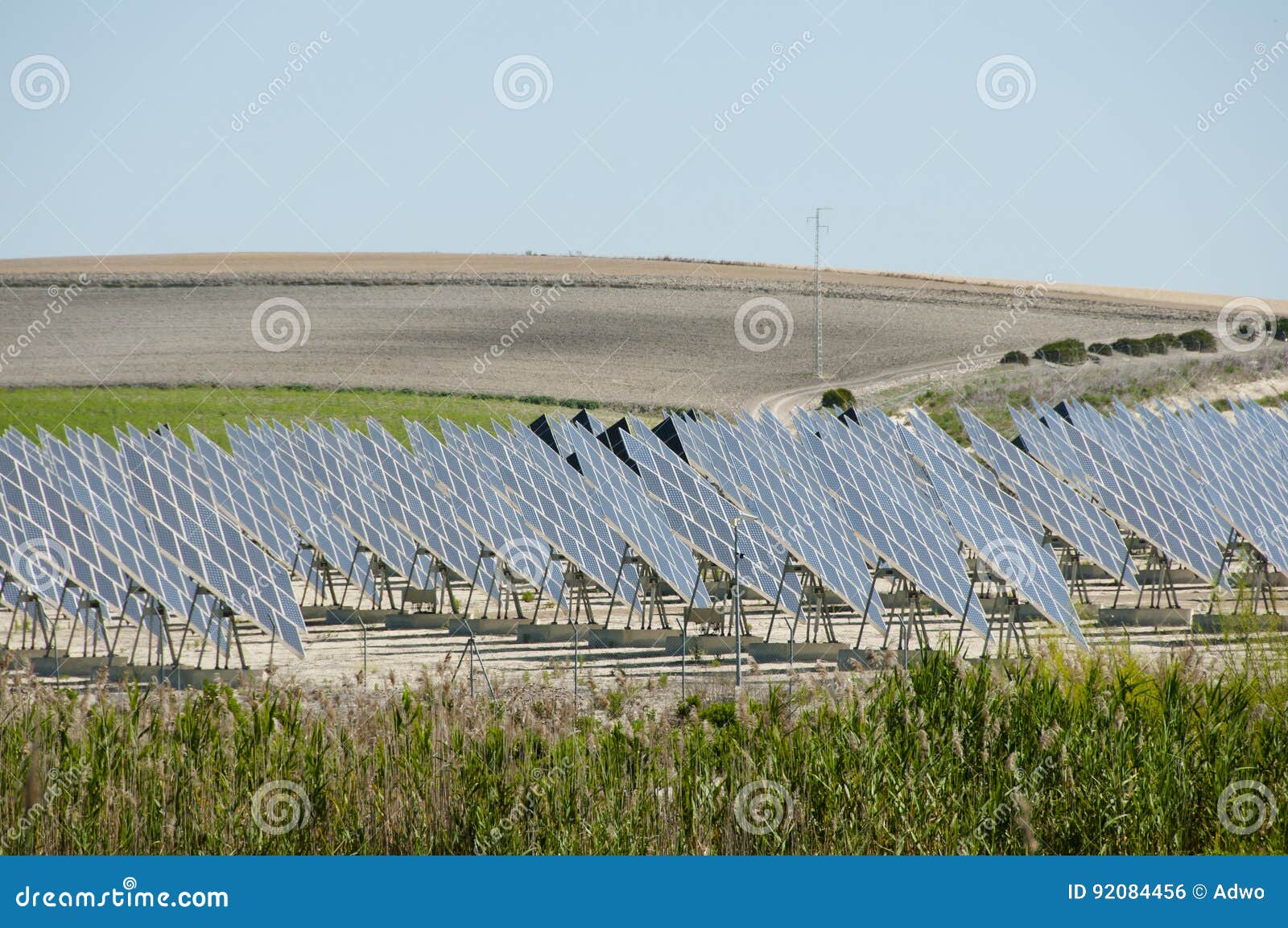 Solar Panels - Spain stock photo. Image of production - 92084456