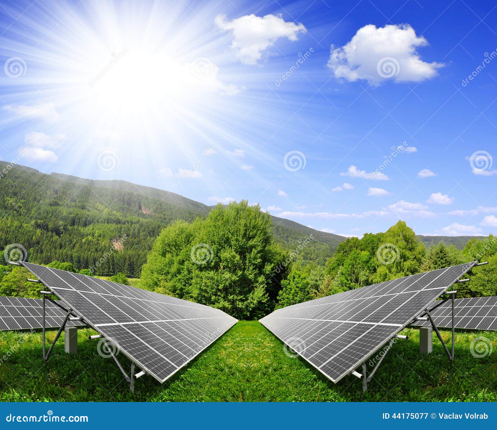 Solar panels stock image. Image of landscape, future - 44175077