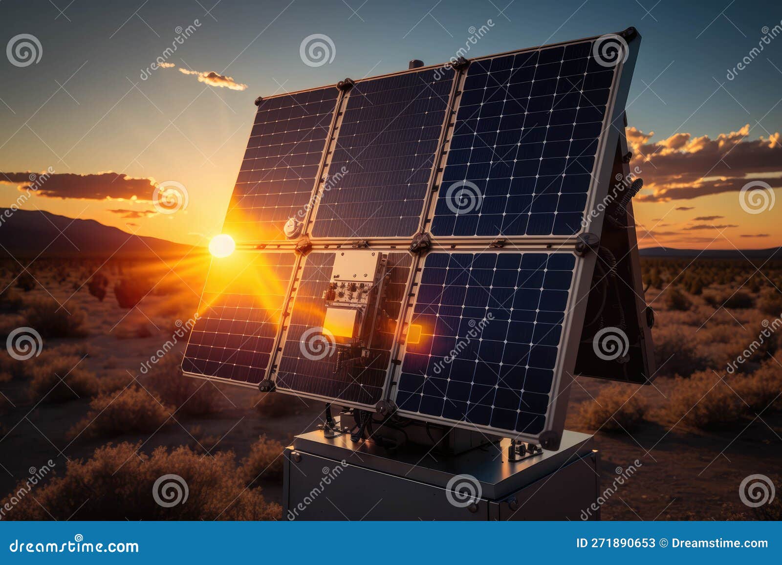 Solar Panels with Sun stock image. Image of panels, power - 271890653