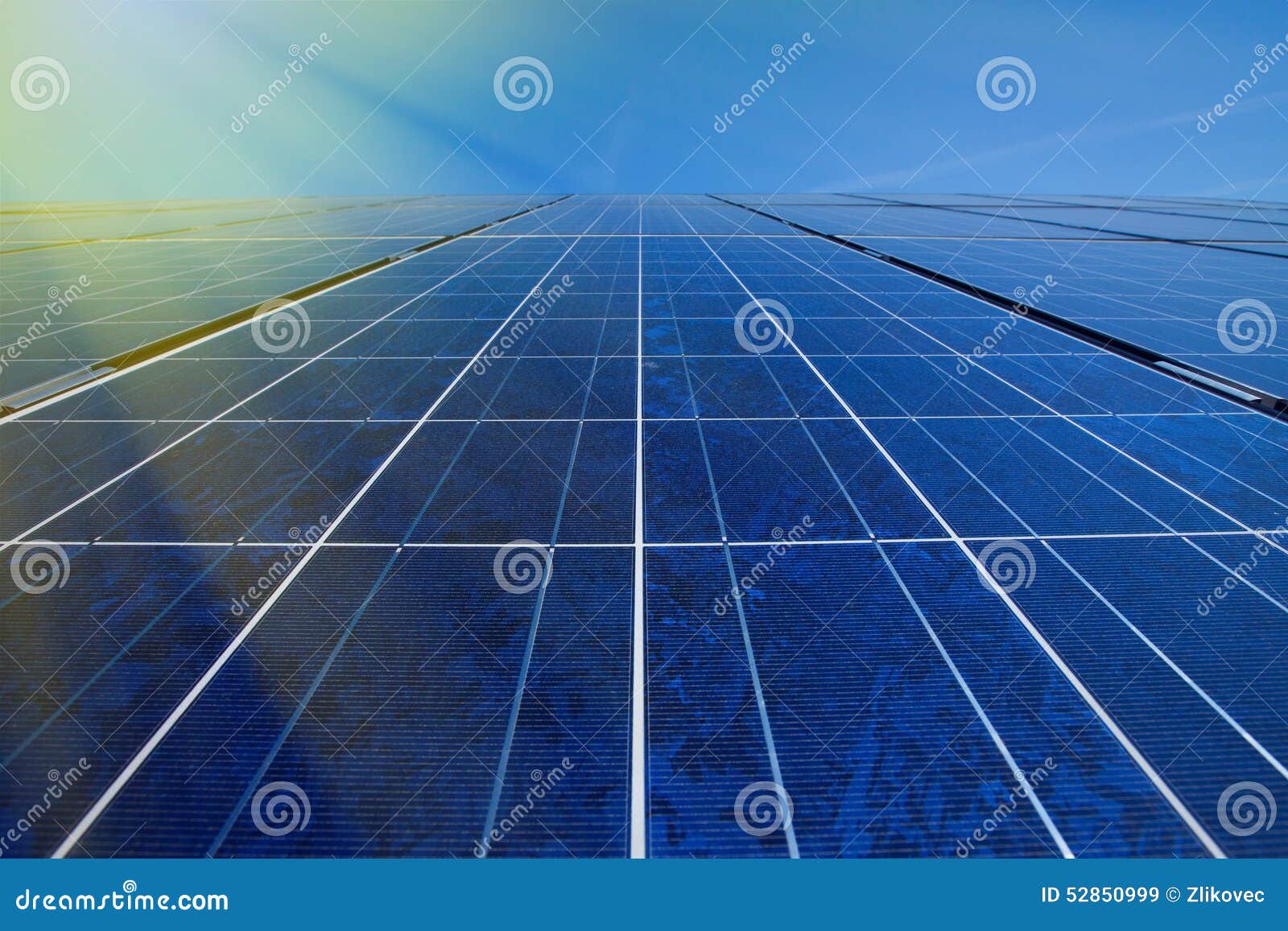 Solar panels in sunlight stock image. Image of environment - 52850999