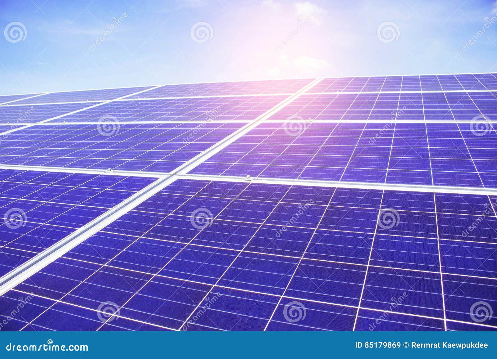Solar Panels with the Sunlight. Stock Image - Image of alternative ...