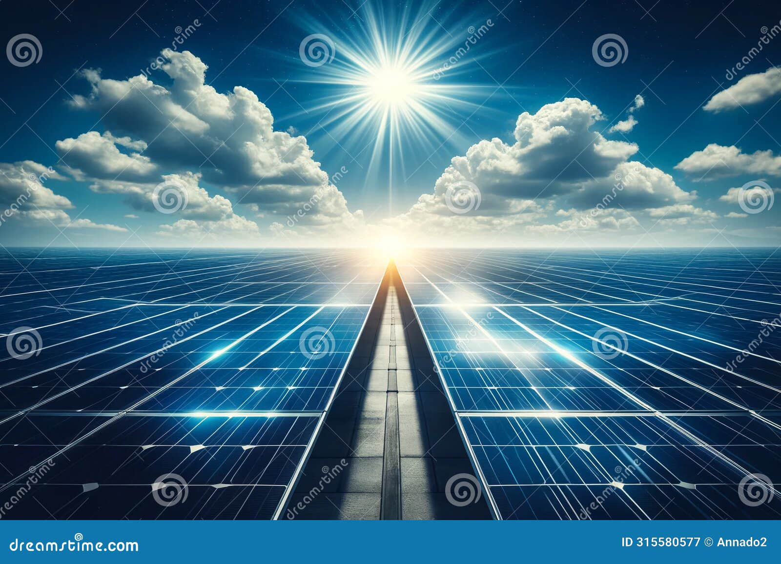 Solar Panels in Sunlight, Renewable Energy Technology Stock ...