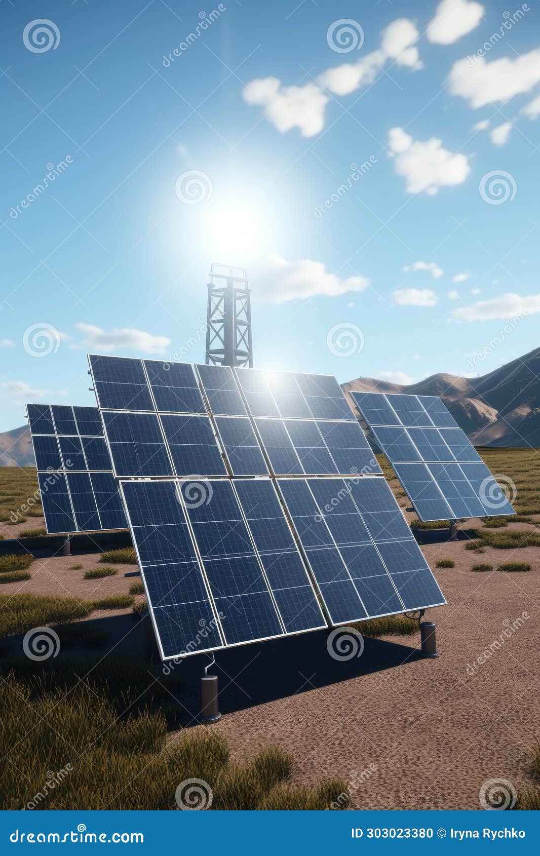 Solar Panels System for Renewable Energy Stock Photo - Image of ...