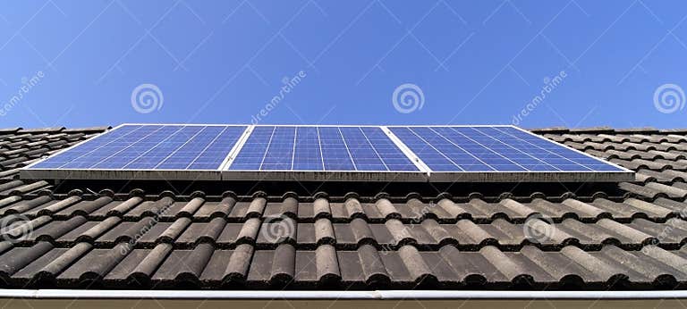 Solar Panels stock photo. Image of three, climate, solar - 40010806