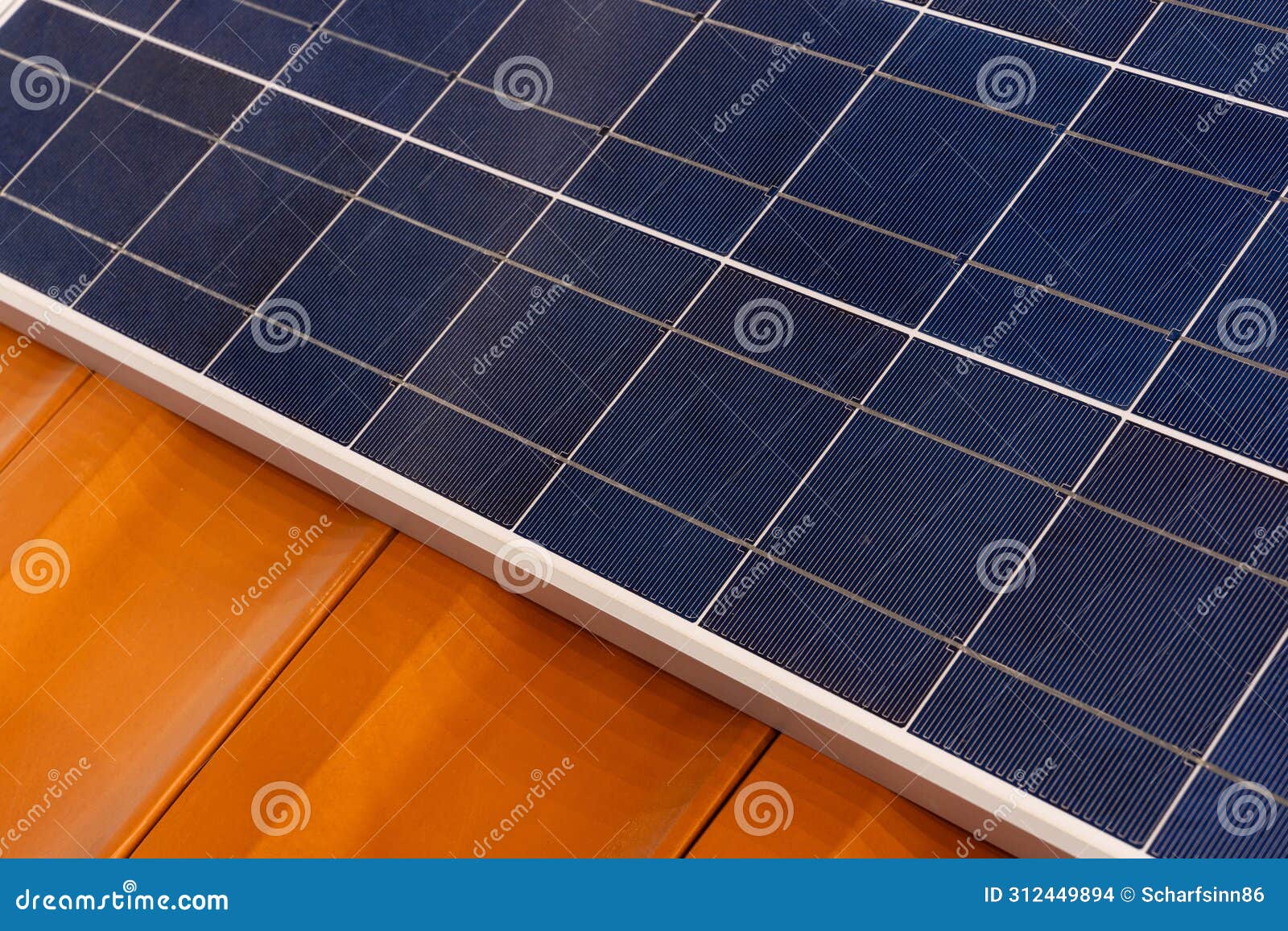 Solar Panels on a Tile Roof.. Stock Photo - Image of architecture ...